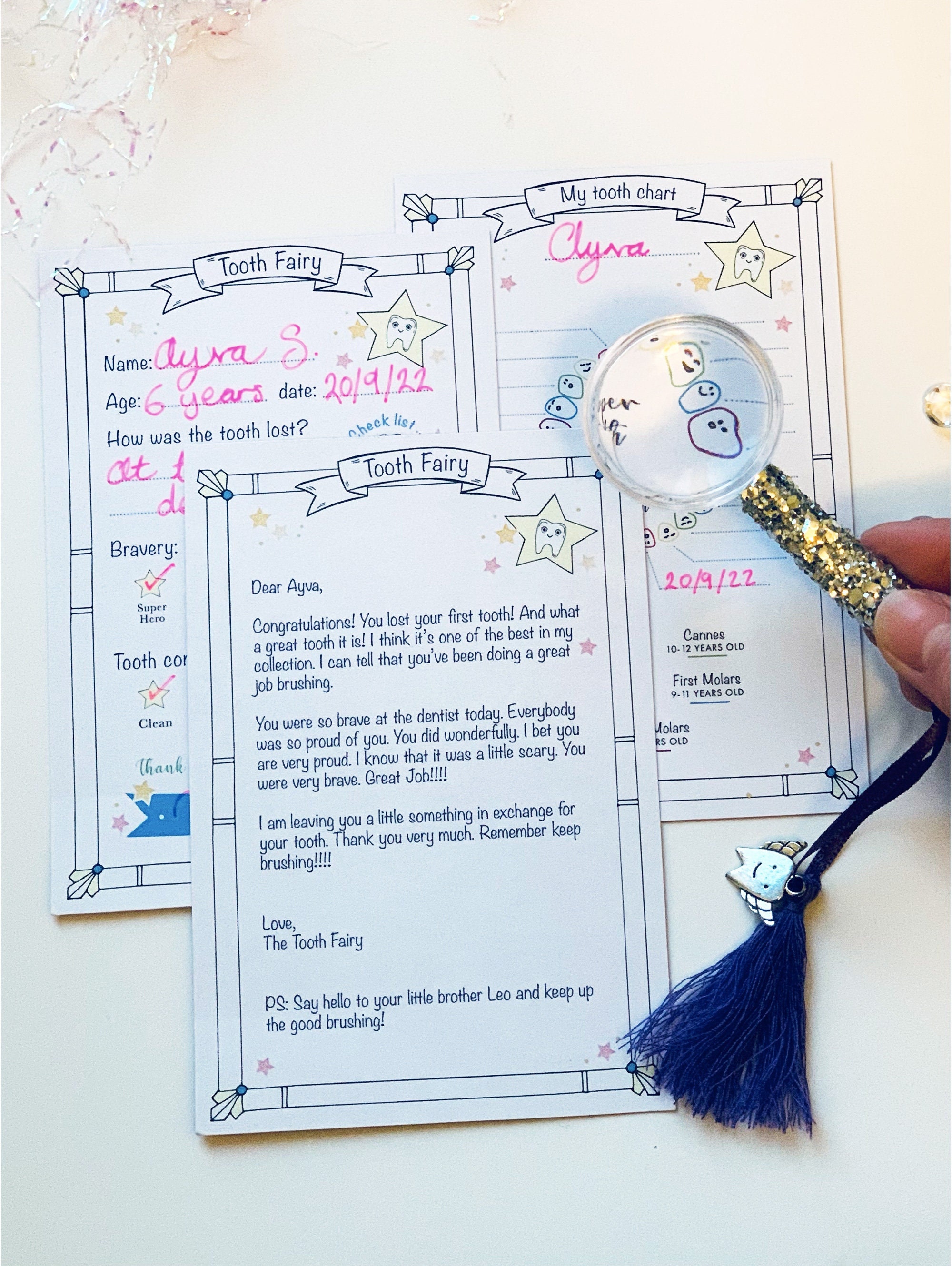 A Magical Letter From the Tooth Fairy Kids Tooth Chart Lost My First ...