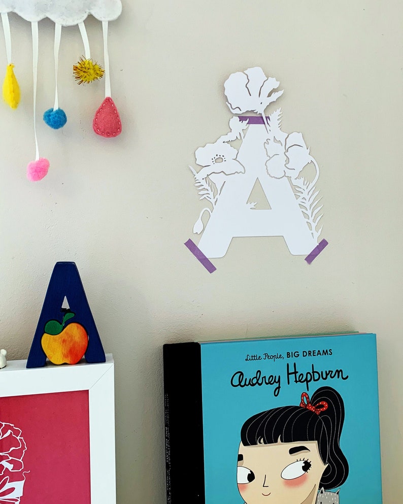 Letter ‘A’ With Poppy Flower Design | Decorative Alphabet Letters ...