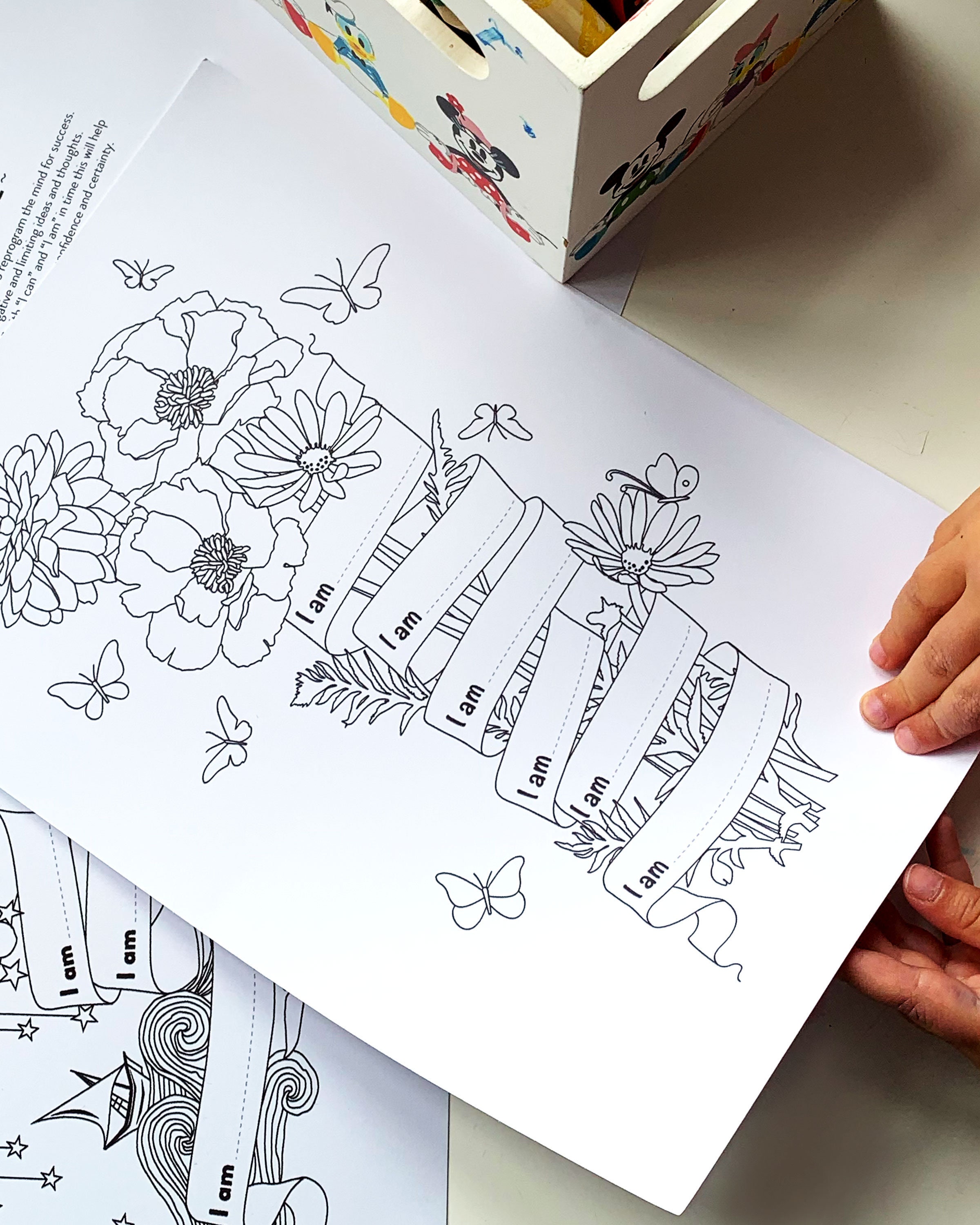 Positive Affirmation Colouring Sheet - I Am Brave - I Am Strong ...