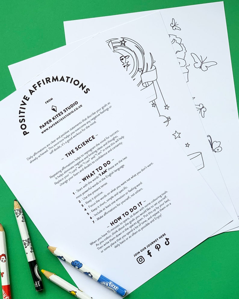 Positive Affirmation Colouring Sheet I Am Brave I Am - Etsy