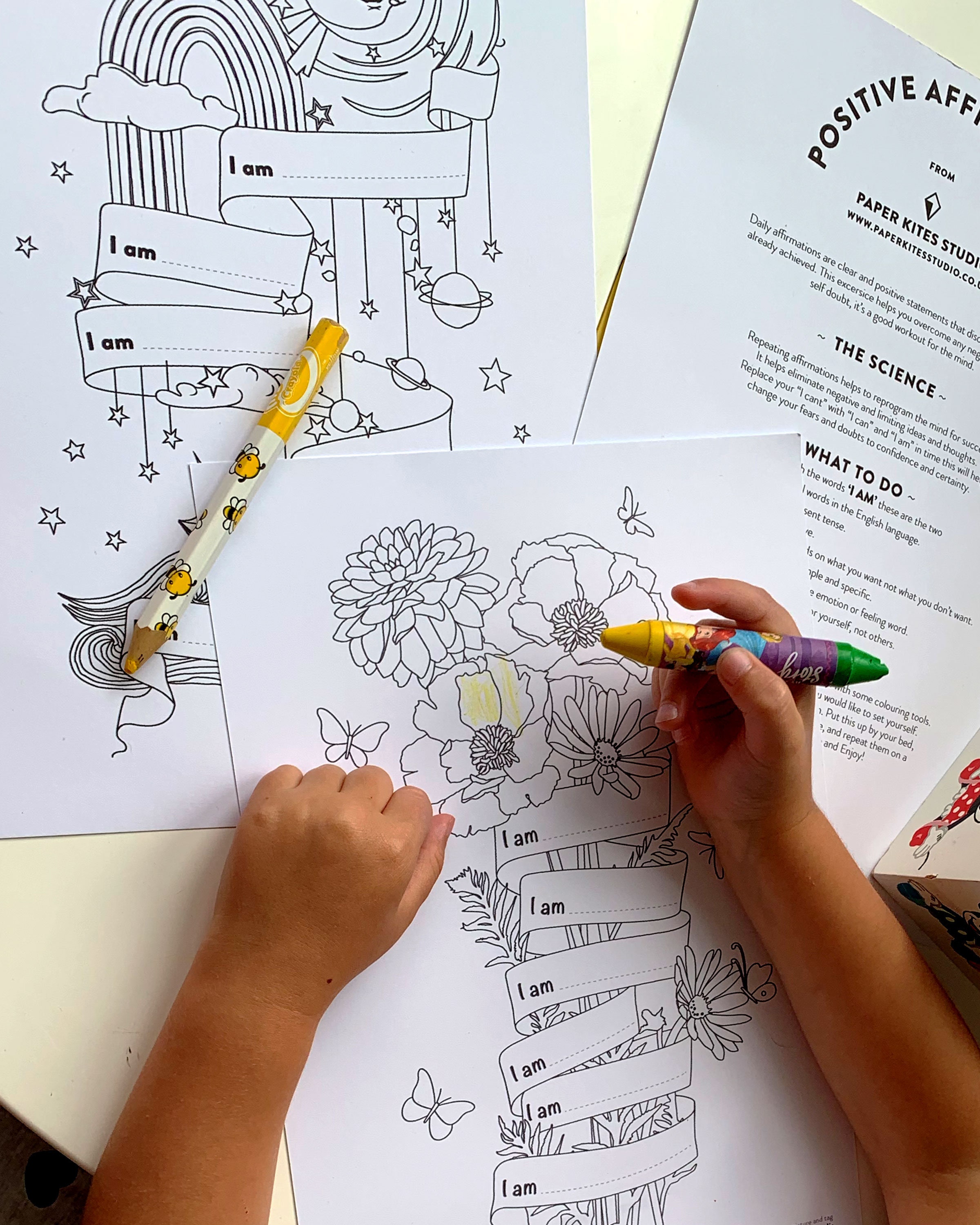 Positive Affirmation Colouring Sheet - I Am Brave - I Am Strong ...