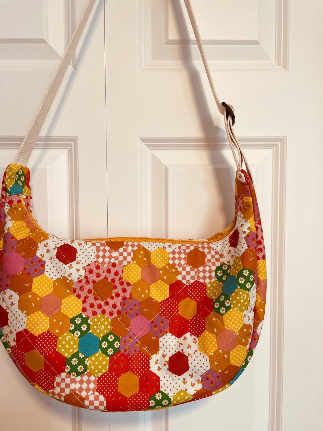 Quilted Crescent Bag - Crossbody, Purse, Crosstown Crescent, Ruby Star ...