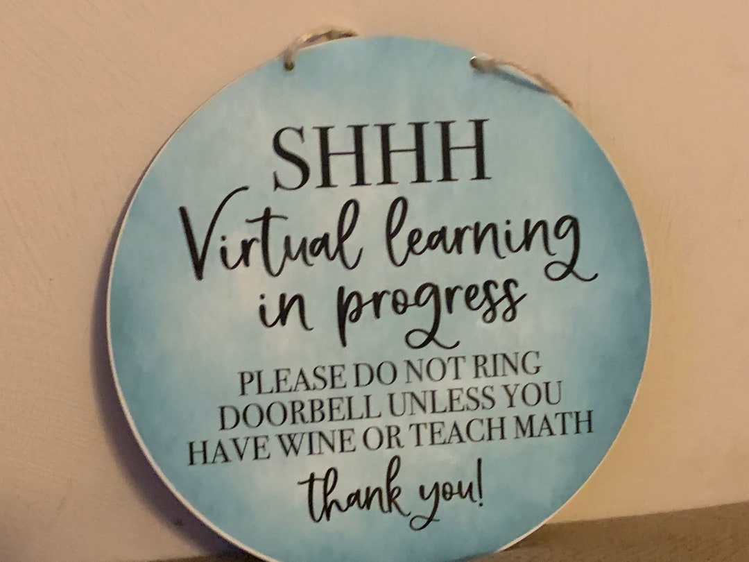 Virtual Learning Door Hanger - Etsy