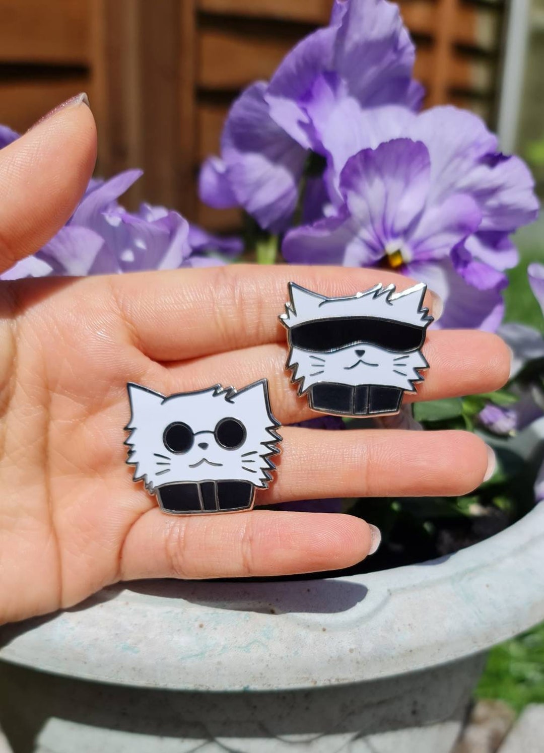 Neko Gojo Pins - Etsy