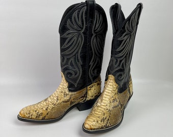 Snake Skin Cowboy Boots - Etsy