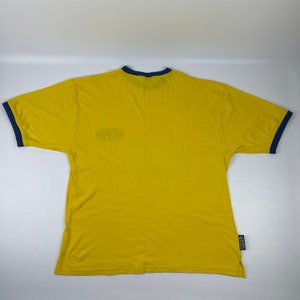 Vintage 90s Ringer Shirt Mac Sport Yellow Short Sleeve Oversized T ...