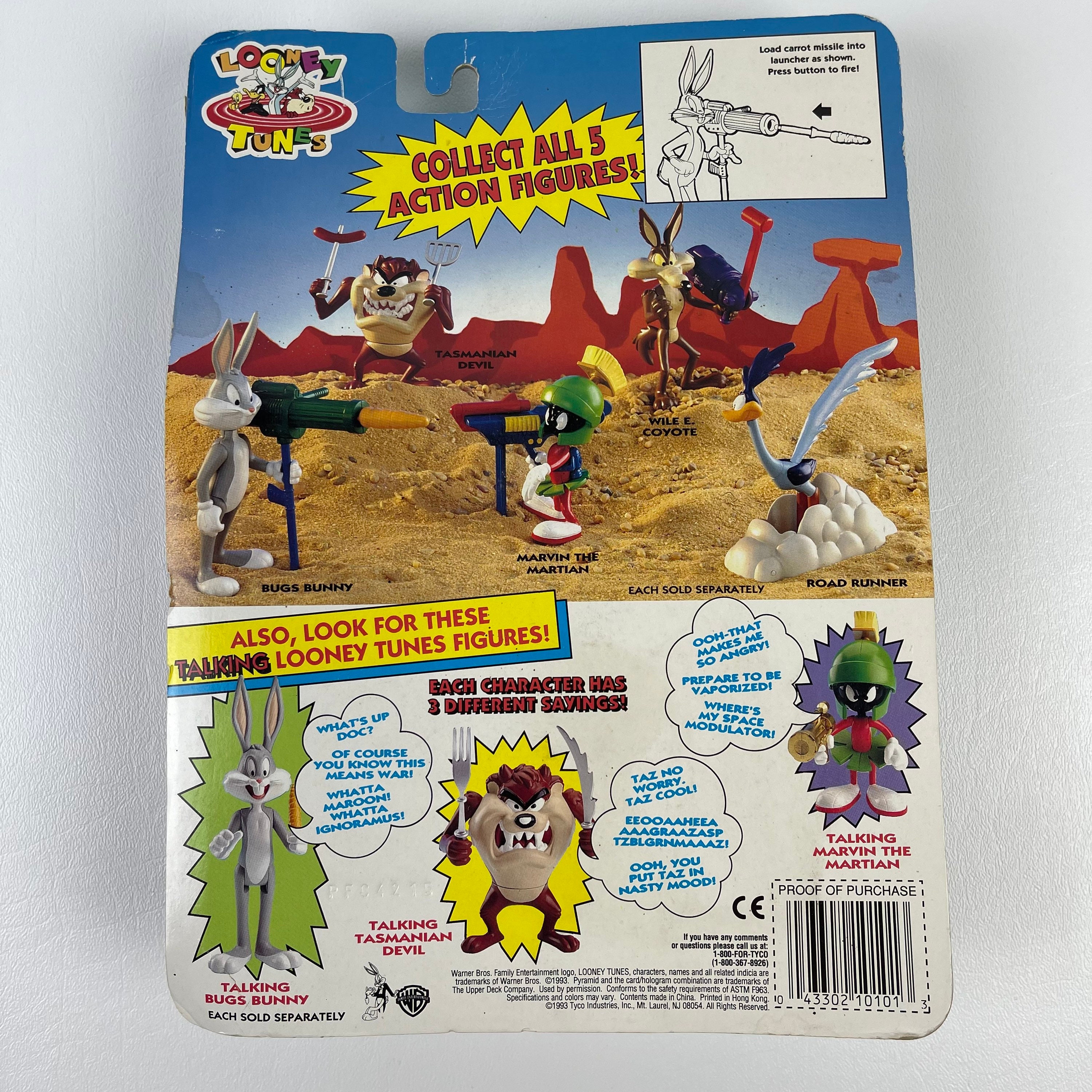 Vintage Tyco Looney Tunes Bugs Bunny Action Figure With Carrot - Etsy