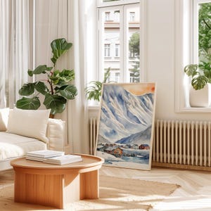 Svalbard Norway Watercolor Poster, Arctic Travel Print, Spitsbergen ...