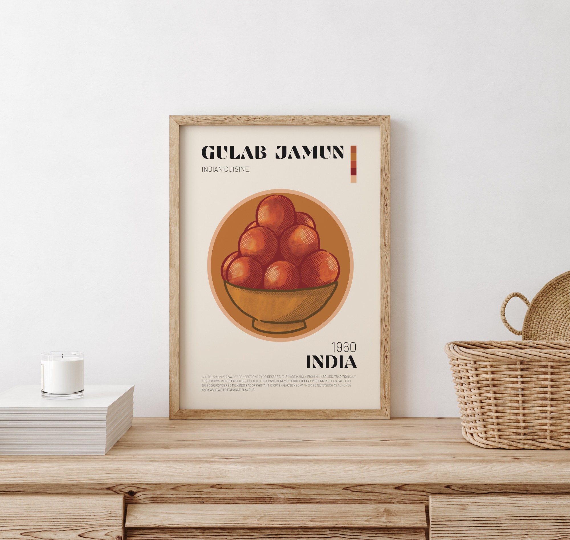 Gulab Jamun Print, Food Print, Indian Art Print, Downloadable Print ...
