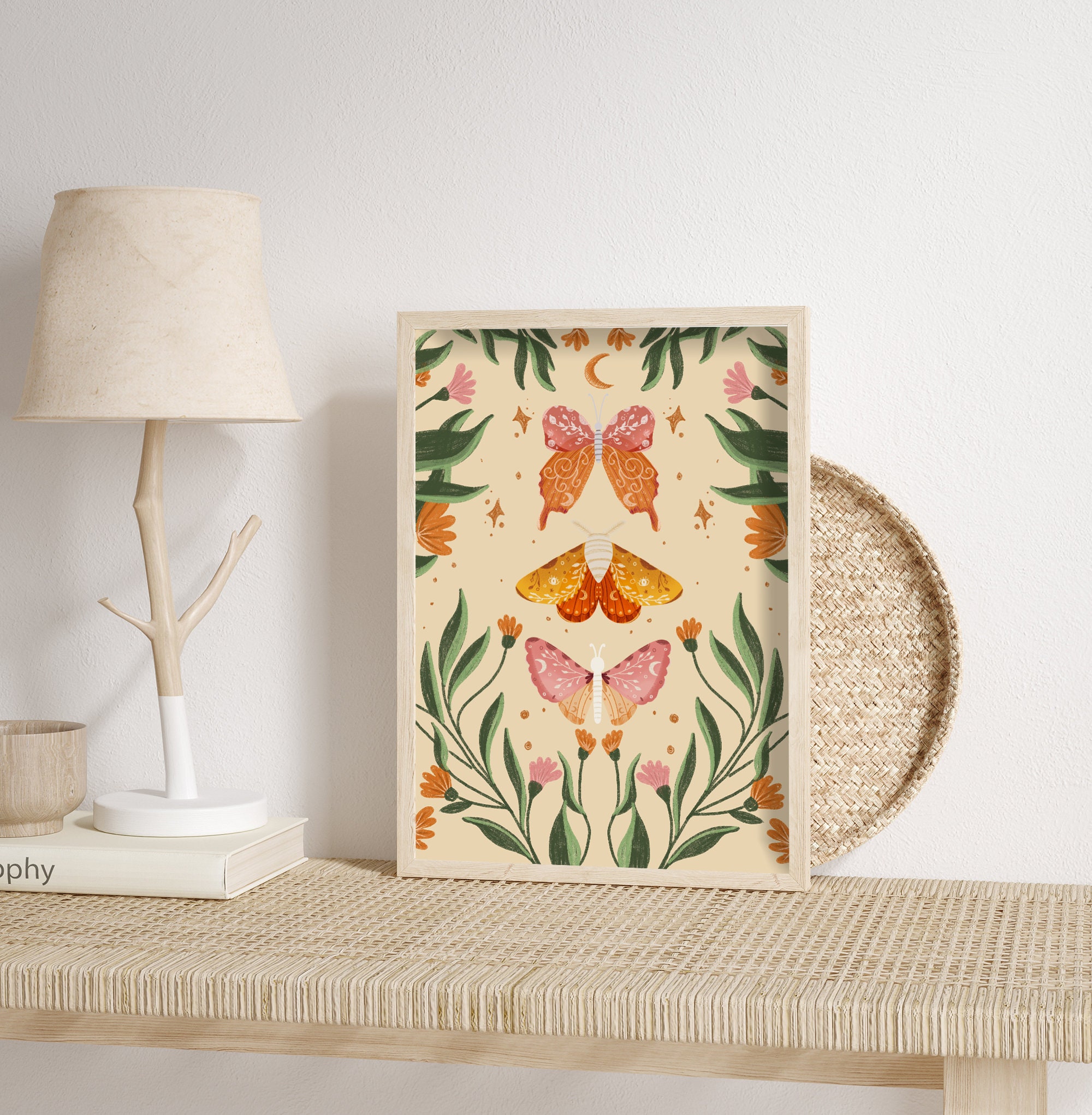 PRINTABLE ART Boho Butterflies Girl's Room Decor - Etsy