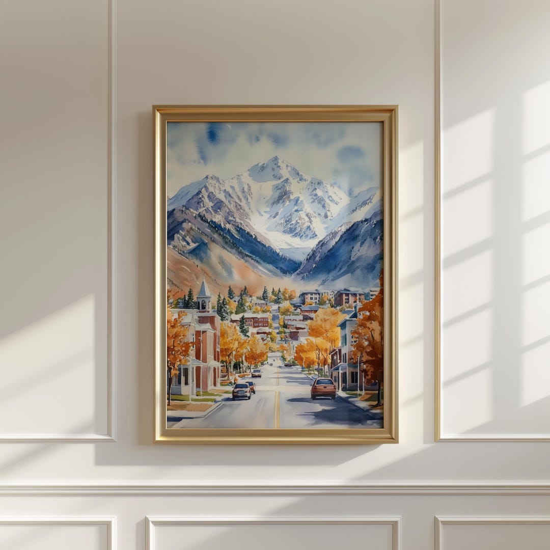 Provo Watercolor Poster, Utah Travel Wall Art, Provo Print, Art Lovers ...