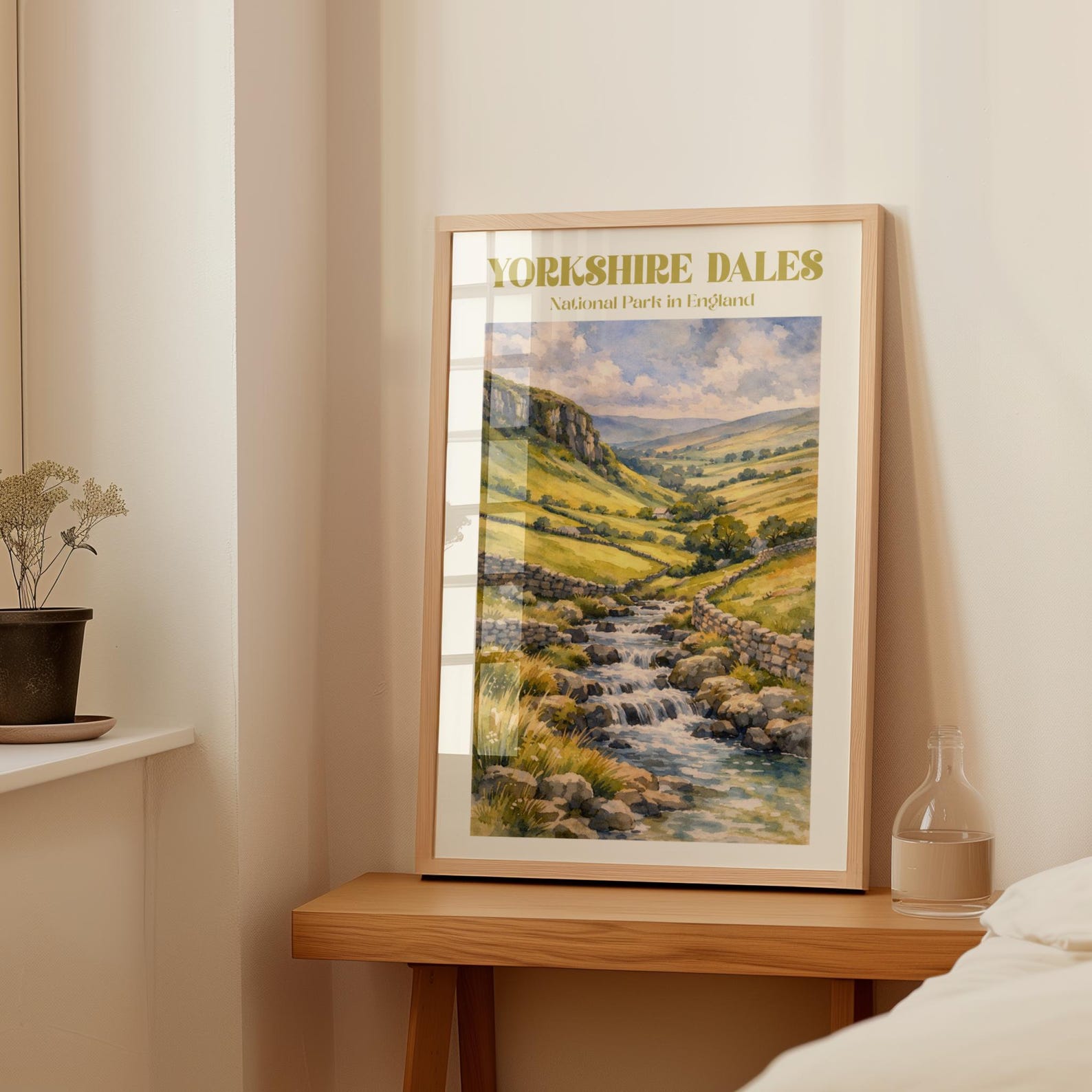 Yorkshire Dales Watercolor Poster, National Park Wall Art, English ...