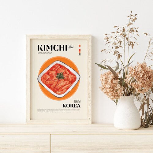 Kimchi Art Kimchi Poster Cuisine Art Print Seoul Food Art - Etsy