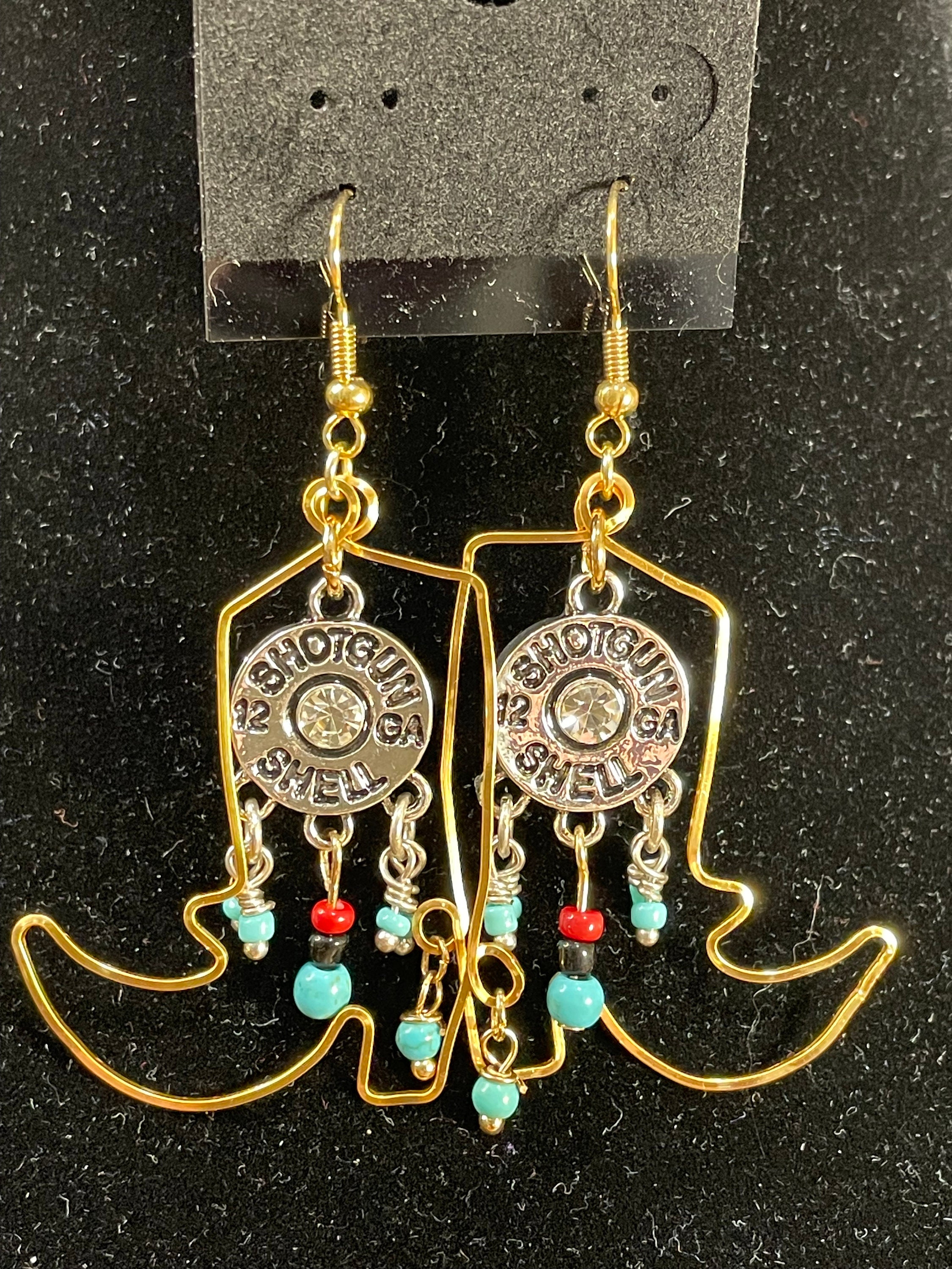 Shotgun Shells and Cowboy Boots, Hand Shaped Cowboy Boots With Shotgun ...