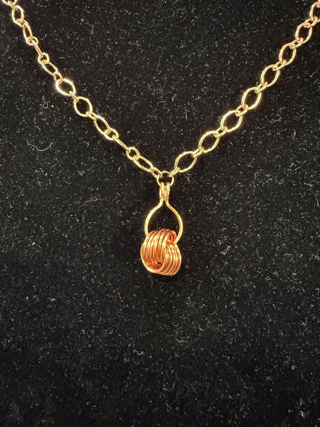Hand Shaped Interlocking Copper Loops Dangle Necklace - Etsy
