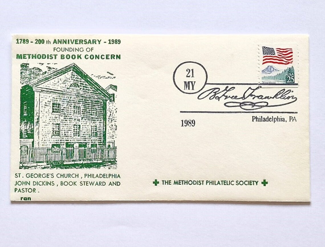 United States Methodist Church First Day Issue Commemorative Stamp ...