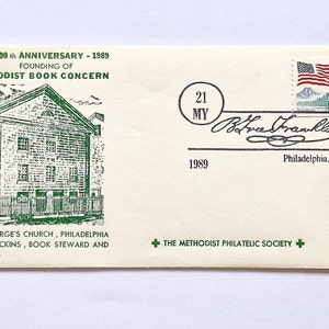 United States Methodist Church First Day Issue Commemorative Stamp ...