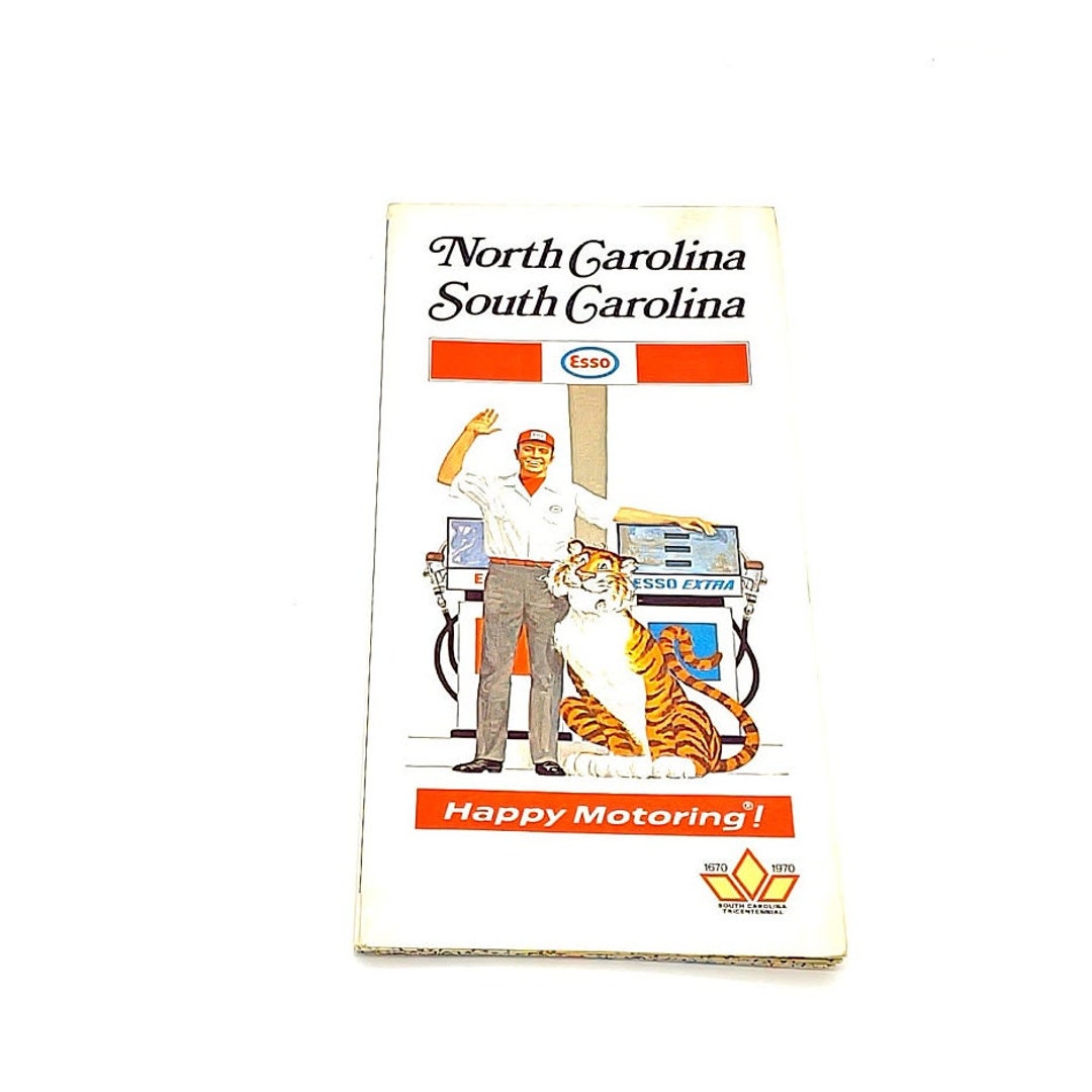 Vintage 1970s Exxon State Road Maps – New England, Carolinas, Ohio, New ...