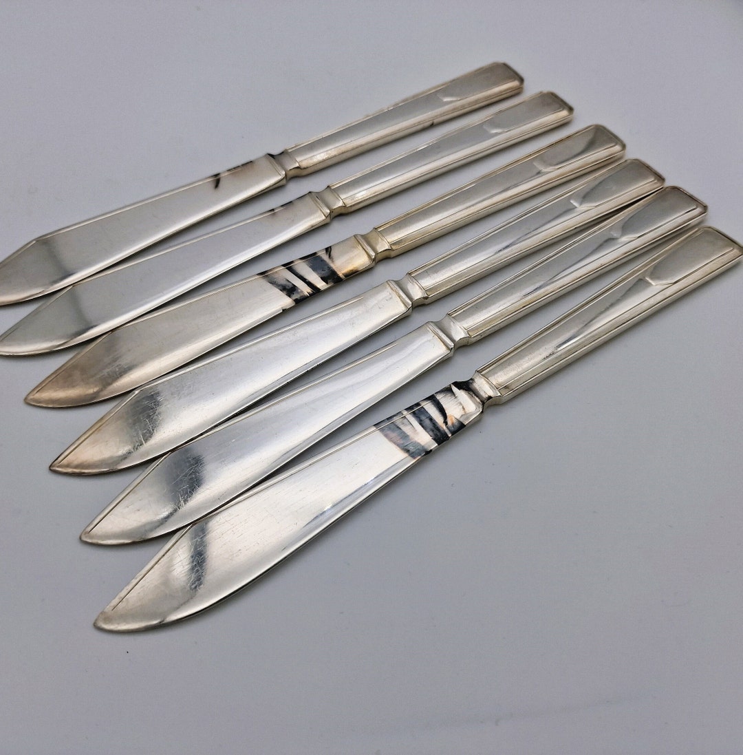 Set of Six Vintage EPNS Fish Knives - Etsy