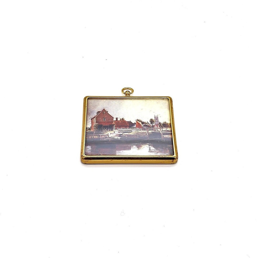 Peter Bates Wall Miniature Wall Plaque Dedham Lock and Mill - Etsy