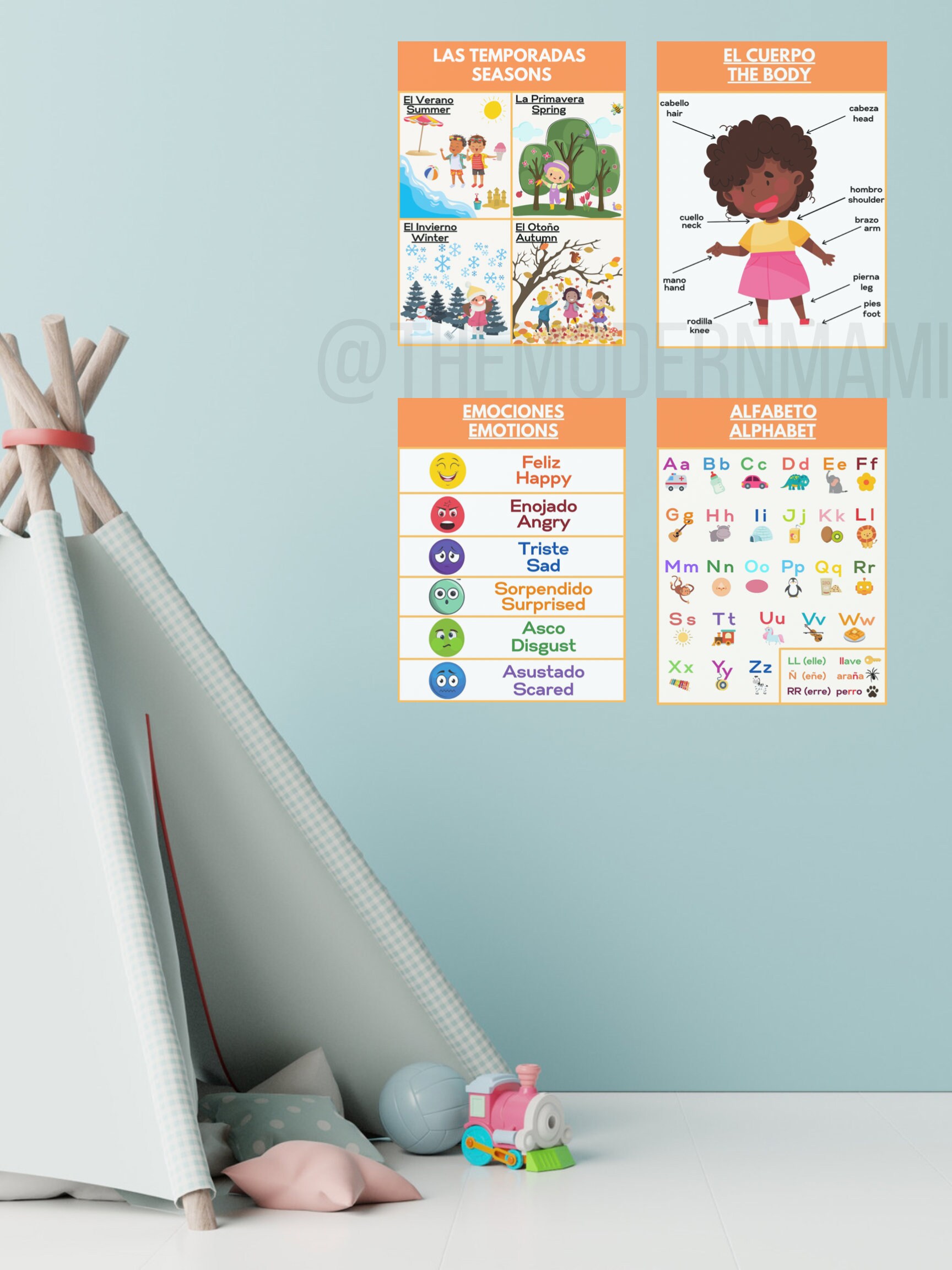 Educational Bilingual Poster Printables English and Spanish - Etsy
