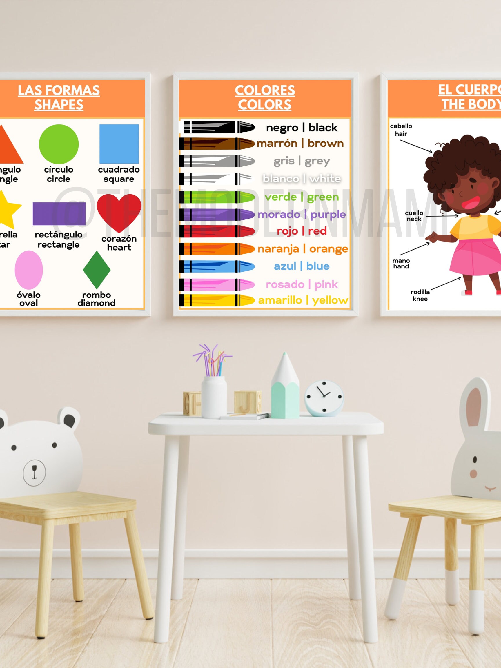 Educational Bilingual Poster Printables English and Spanish - Etsy