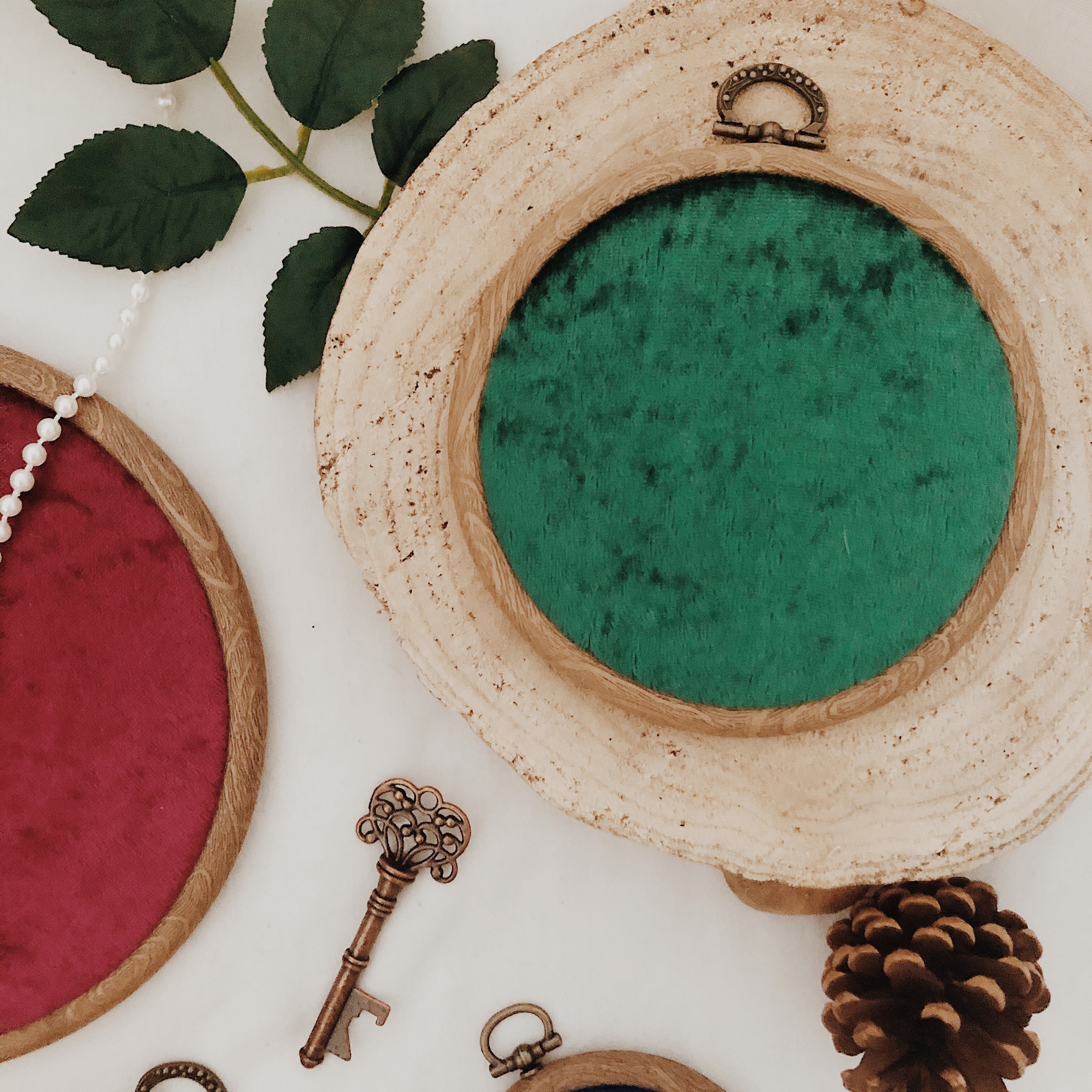 Enchanted Forest Pin Hoop green Velvet - Etsy