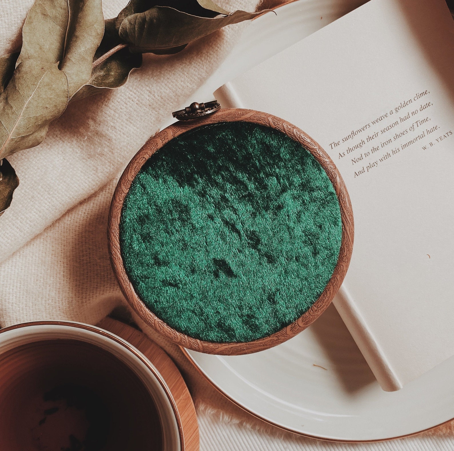 Enchanted Forest Pin Hoop green Velvet - Etsy