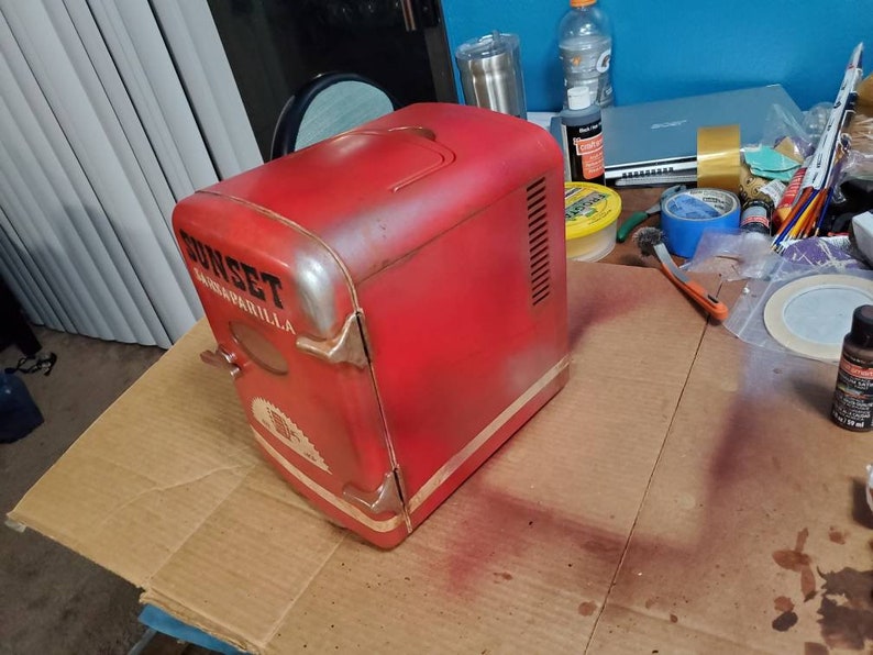 Sunset Sarsaparilla Mini Fridge Fallout New Vegas Custom Painted ...