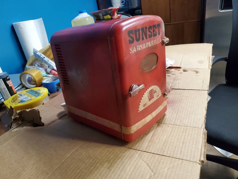 Sunset Sarsaparilla Mini Fridge Fallout New Vegas Custom Painted ...