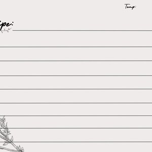 Printable Recipe Cards for Fall, Pumpkins, Herbs, Simple, Cottagecore ...