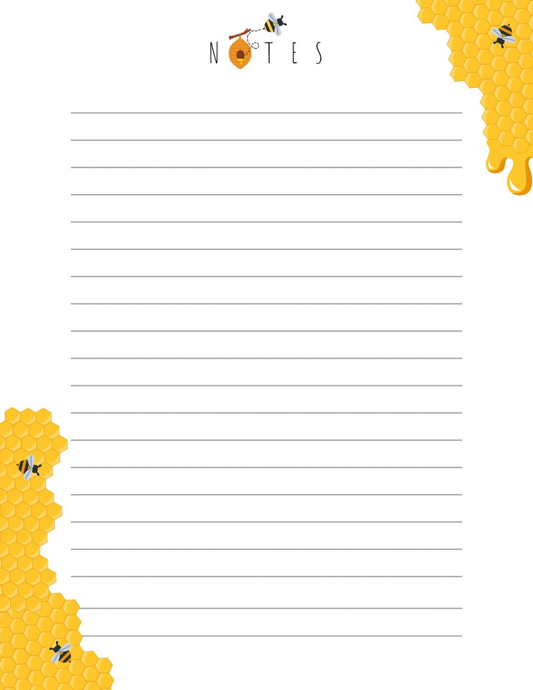 Honeycomb Notepad, Honeybee, Beehive - Etsy