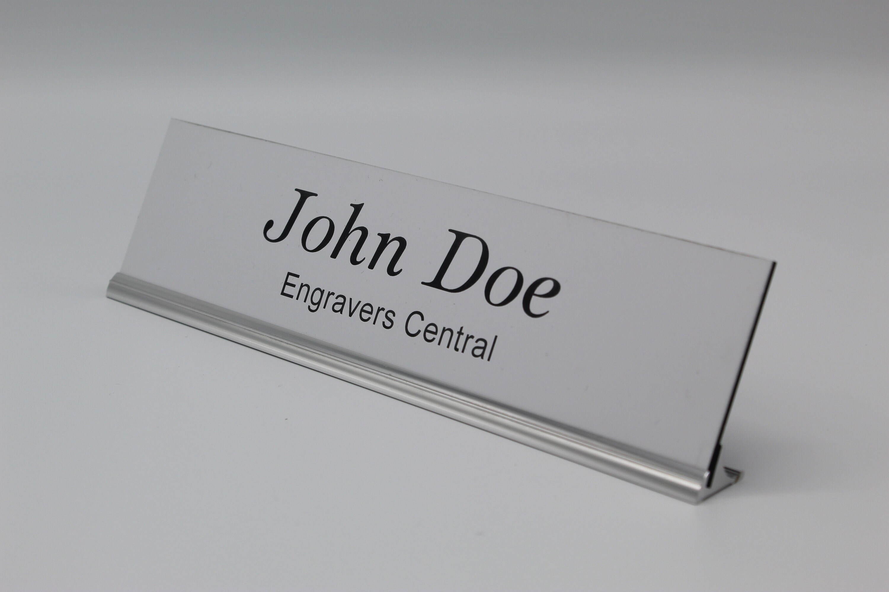 Office Desk or Tabletop Name Plate 8" Holder Base - Fits Standard Size ...