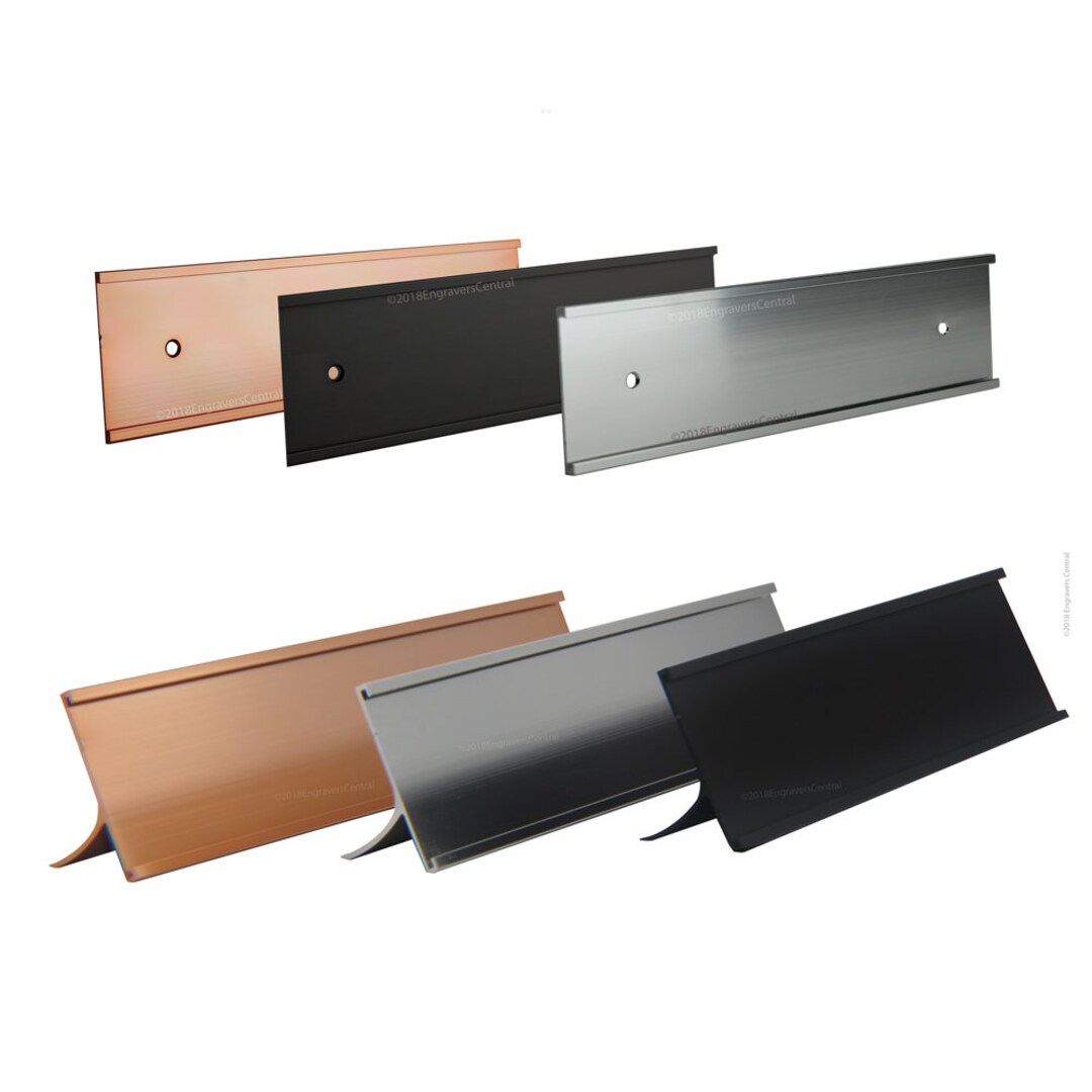 Office Desk / Tabletop OR Wall/door Mount Name Plate Holder - 2x10 ...