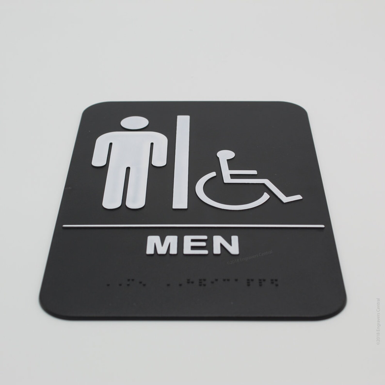 Men and Womans Braille Handicapped Restroom Signs Set 6x9 ADA Bathroom ...