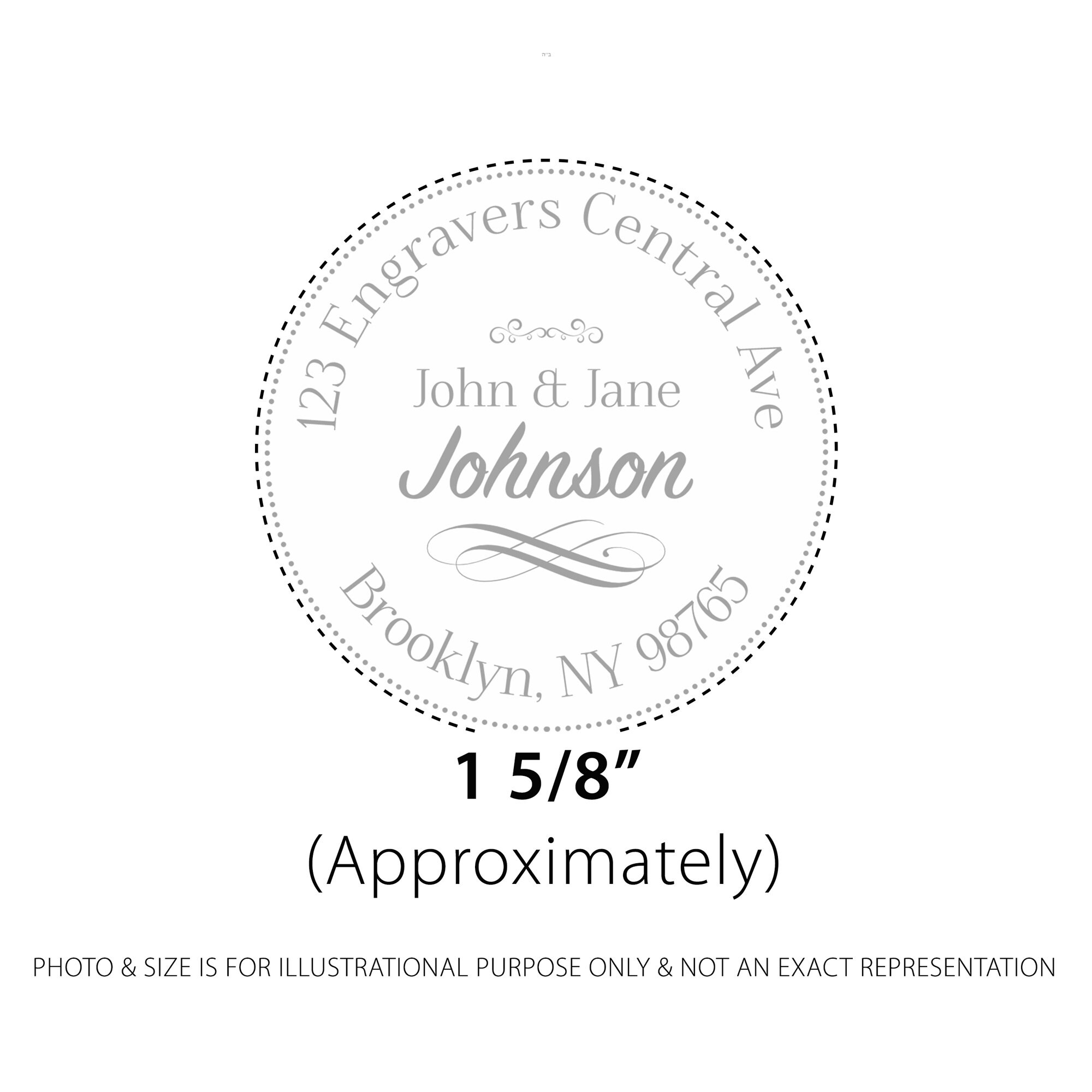 Custom Self Inking Stamp - Return Address - Round Circular Shaped ...