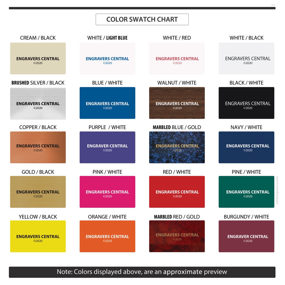 Personalized Engraved Name Tag Badge With Industry Logo Icons 20 Color ...