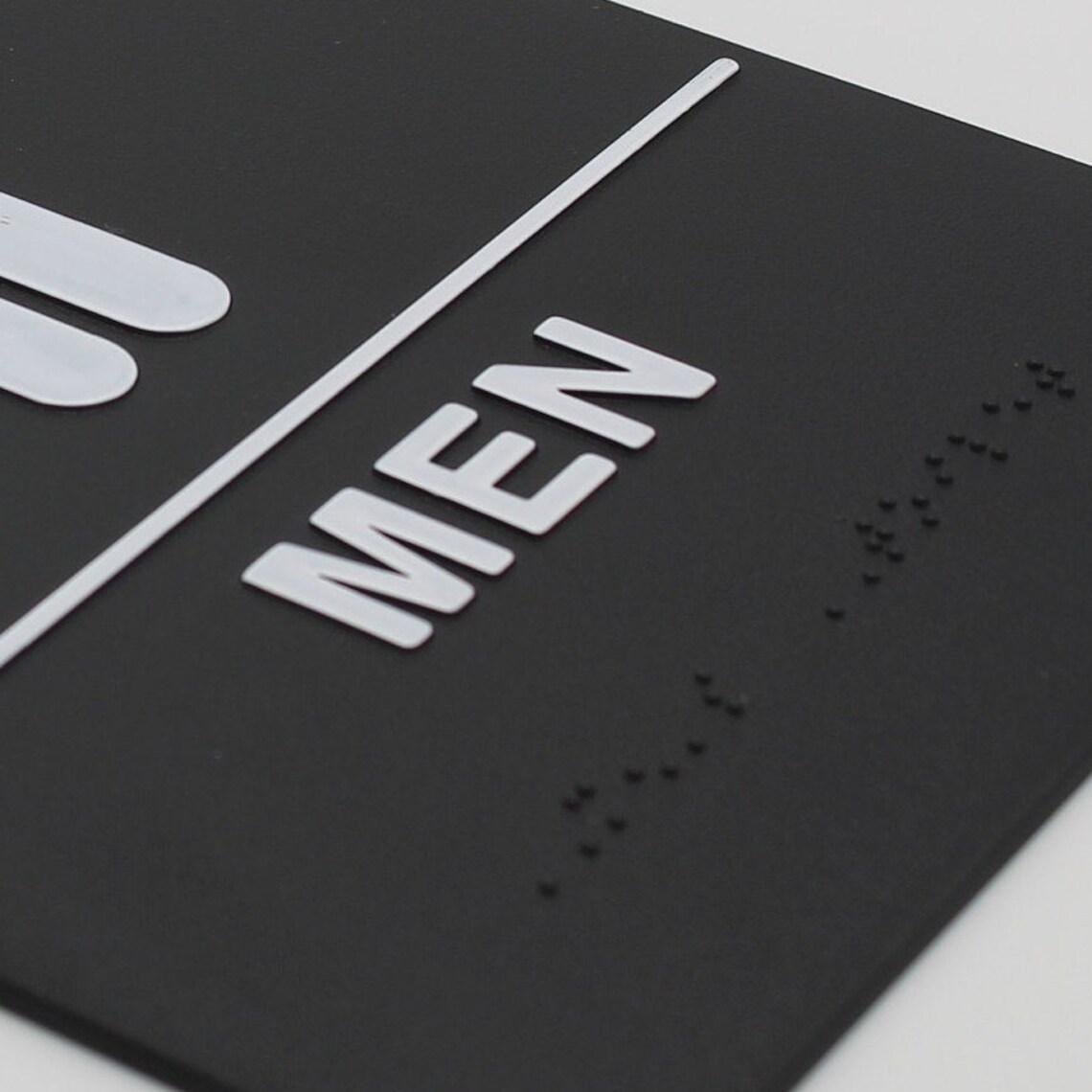 Men's Braille ADA Restroom Sign Official 6x9 ADA Bathroom Sign With ...