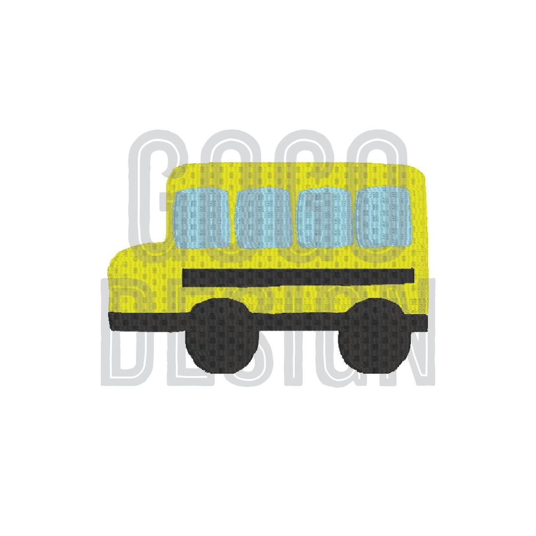 Bus Embroidery Design- Mini Bus Embroidery Design - Etsy
