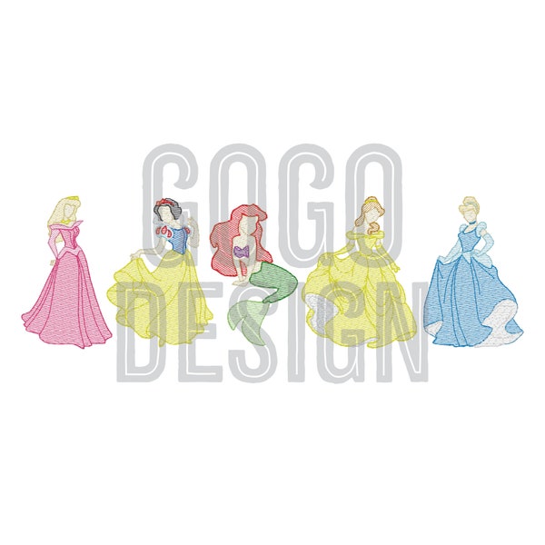 Princess Embroidery - Etsy