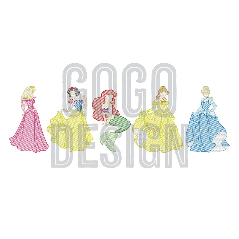 Princess Embroidery - Etsy