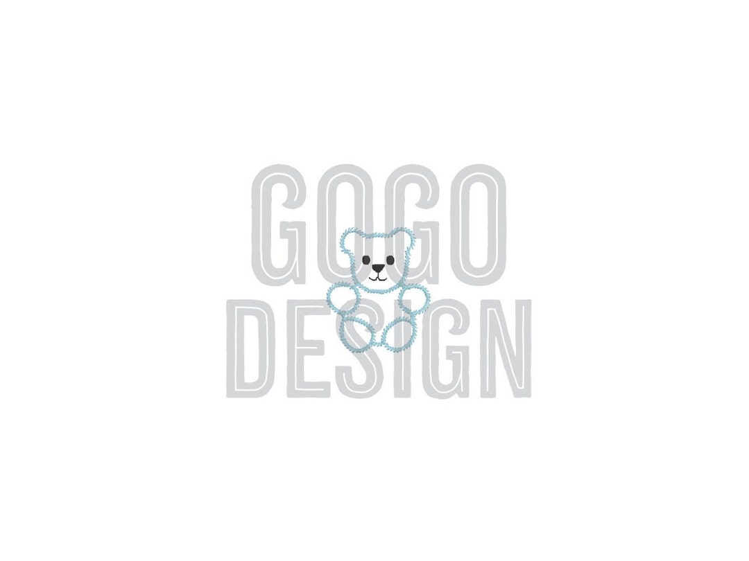 Teddy Bear Embroidery Design-reddy Bear Monogram Frame Embroidery- Mini ...
