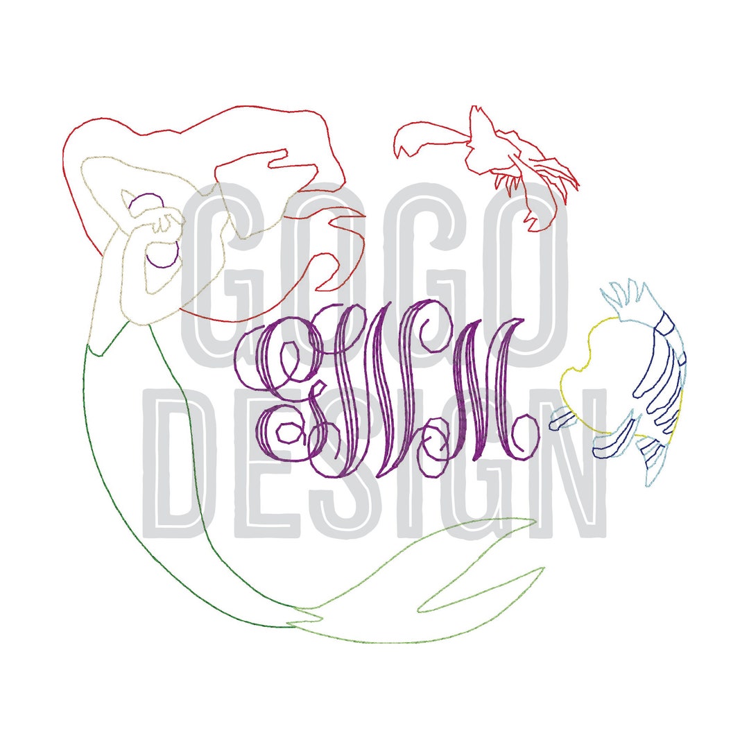 Mermaid Monogram Frame - Etsy