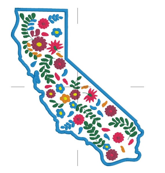 California Embroidery Design | Etsy