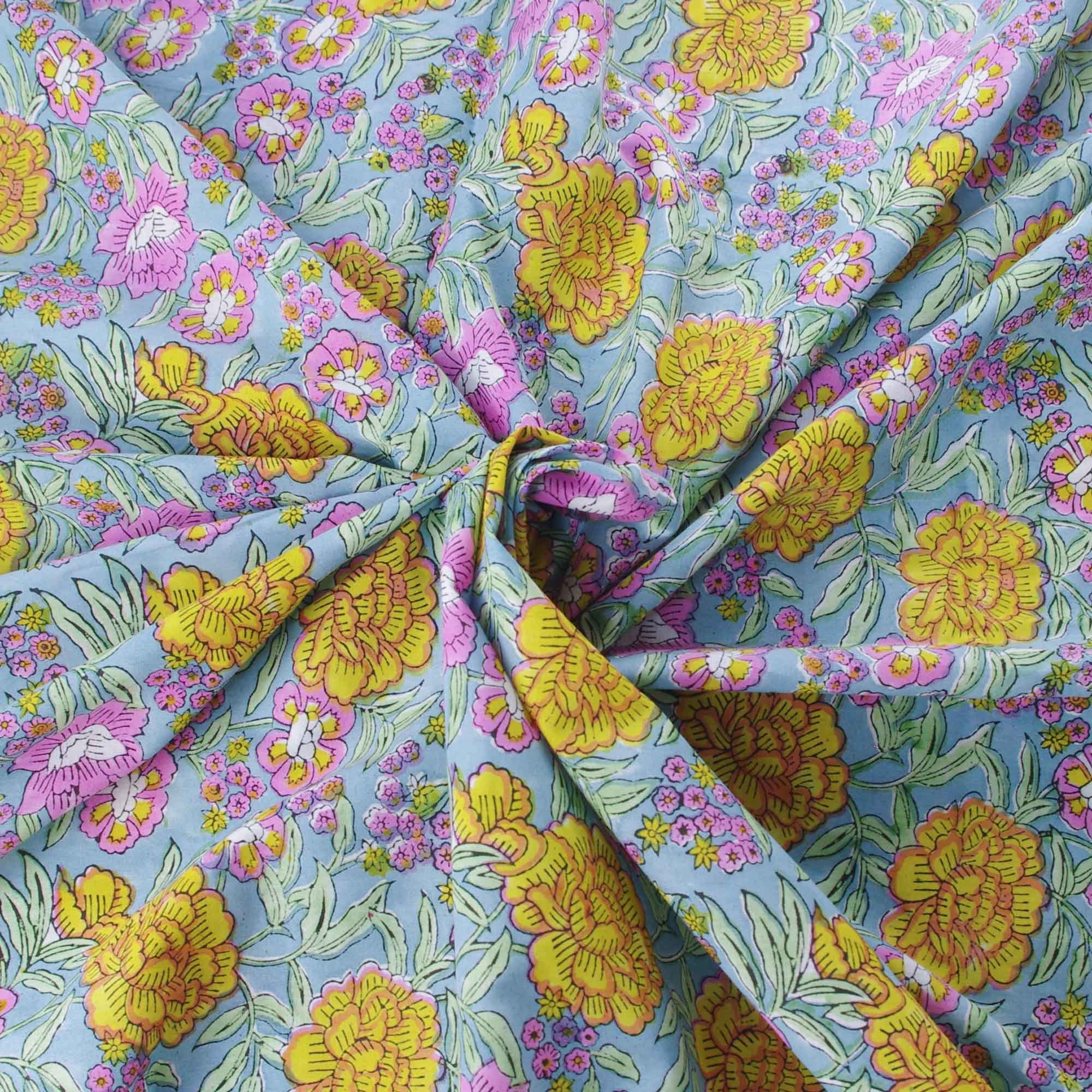 Hand Block Print Soft Fabric Cloth by the Meter 100 % Pure - Etsy UK