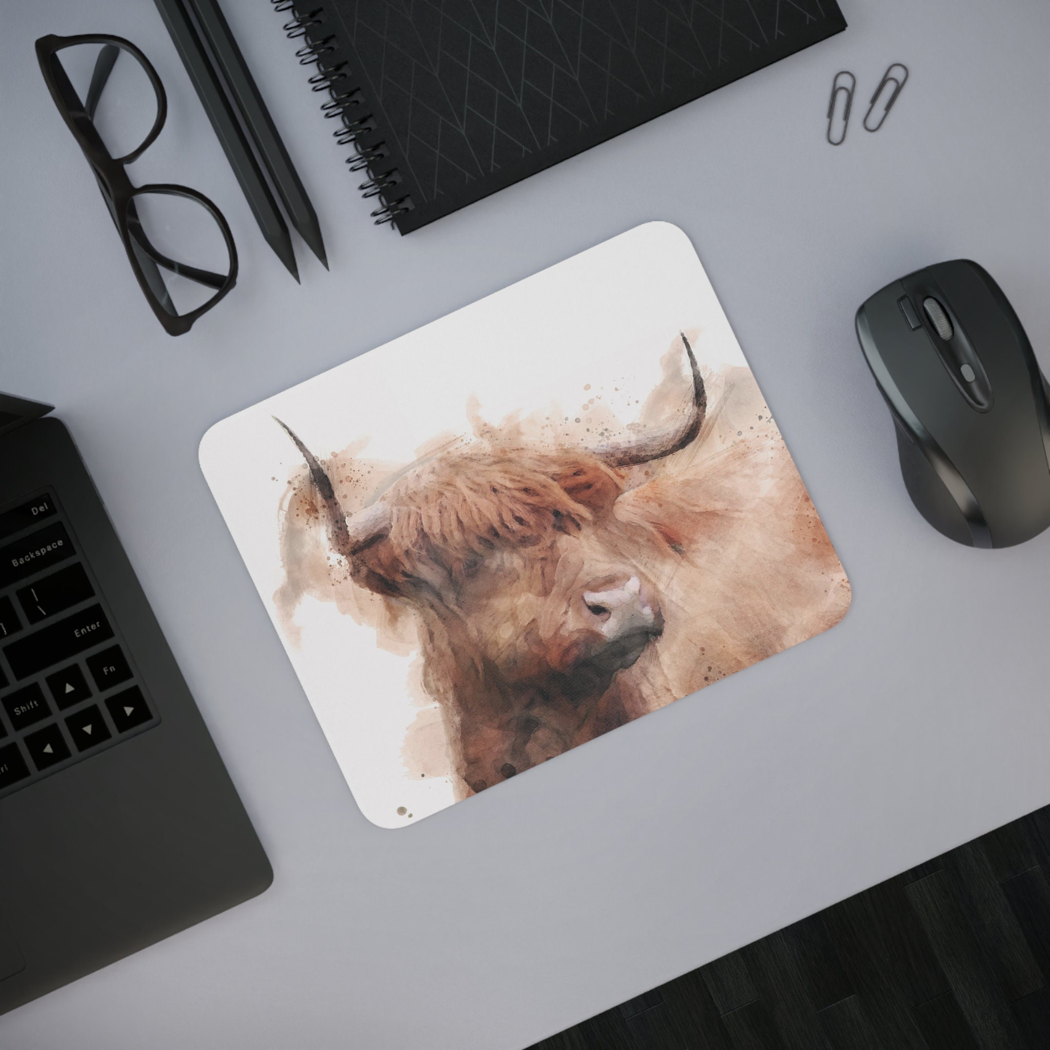 Highland Cow Mouse Pad Featuring a Watercolour Style Highland - Etsy Canada