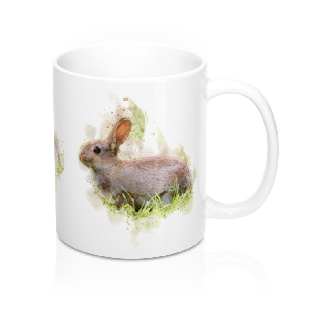 Rabbit Mug Featuring Cute Watercolour Style Baby Bunnies - Etsy New Zealand