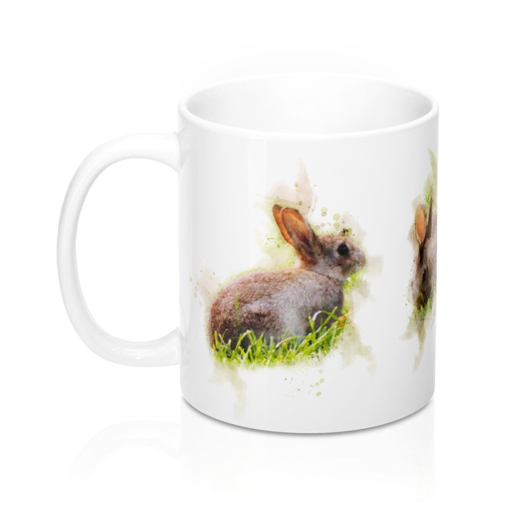 Rabbit Mug Featuring Cute Watercolour Style Baby Bunnies - Etsy New Zealand