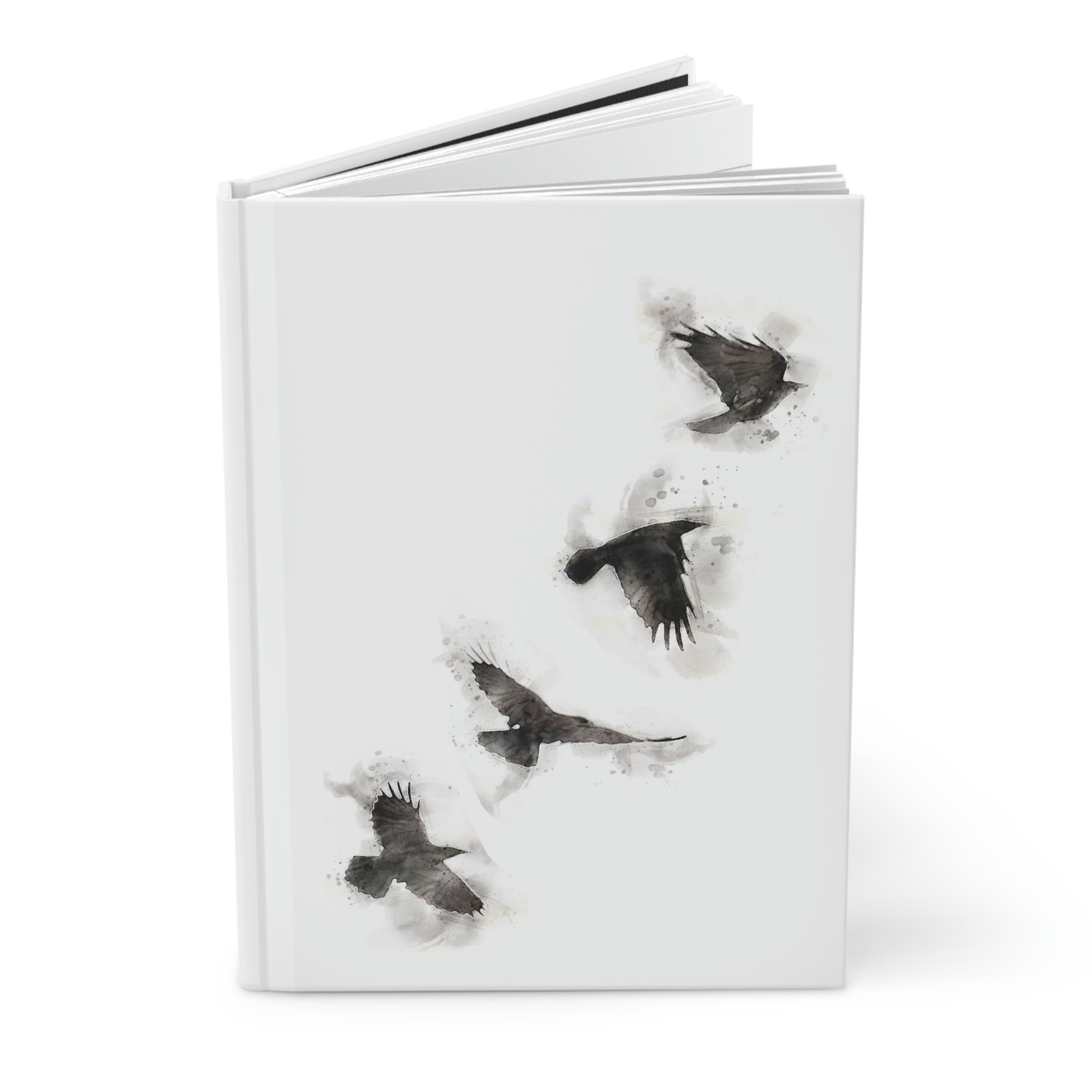 Crows Notebook- a Gothic Watercolour Style Crows in Flight A5/ 5.75 X 8 ...