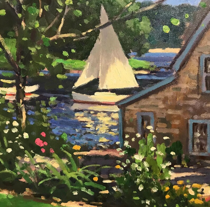 Bruce Backman Turner Coastal Landscape Oil Painting, Lobster Cove ...